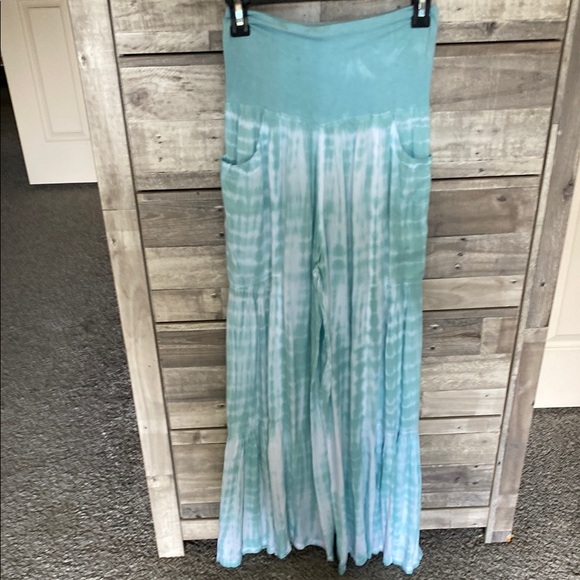 Bali Queen | Pants & Jumpsuits | Blue Pleated Maxi Trousers For Resort ...